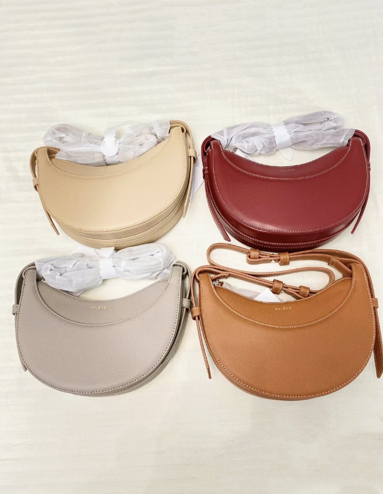 Polene half moon shipping from korea beige red brown taupe, Luxury ...