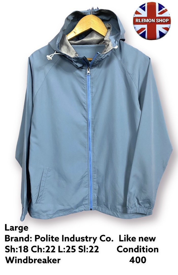 Polite Insdustry Windbreaker Hoodie Jacket, Men's Fashion, Coats ...