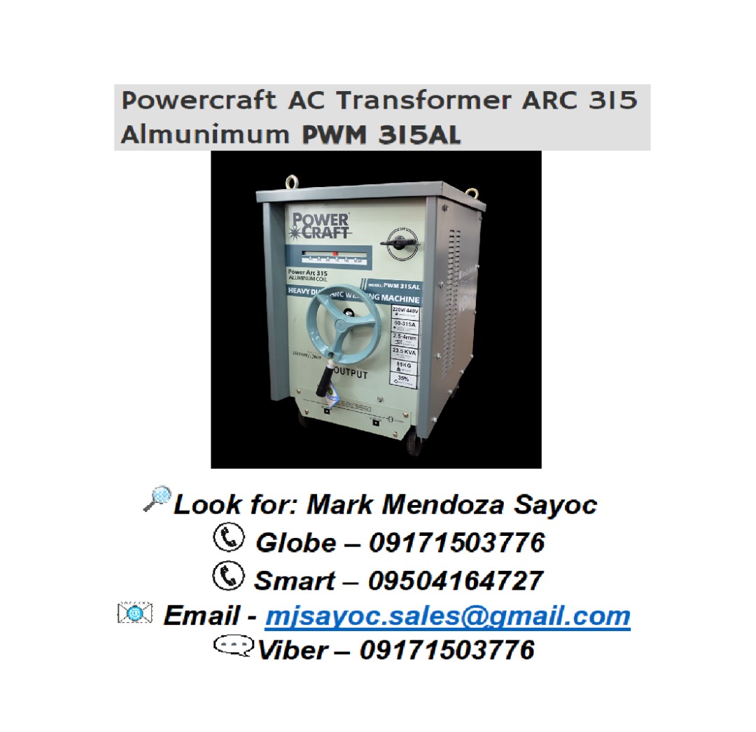 Powercraft AC Transformer ARC 315 Almunimum PWM 315AL, Commercial ...