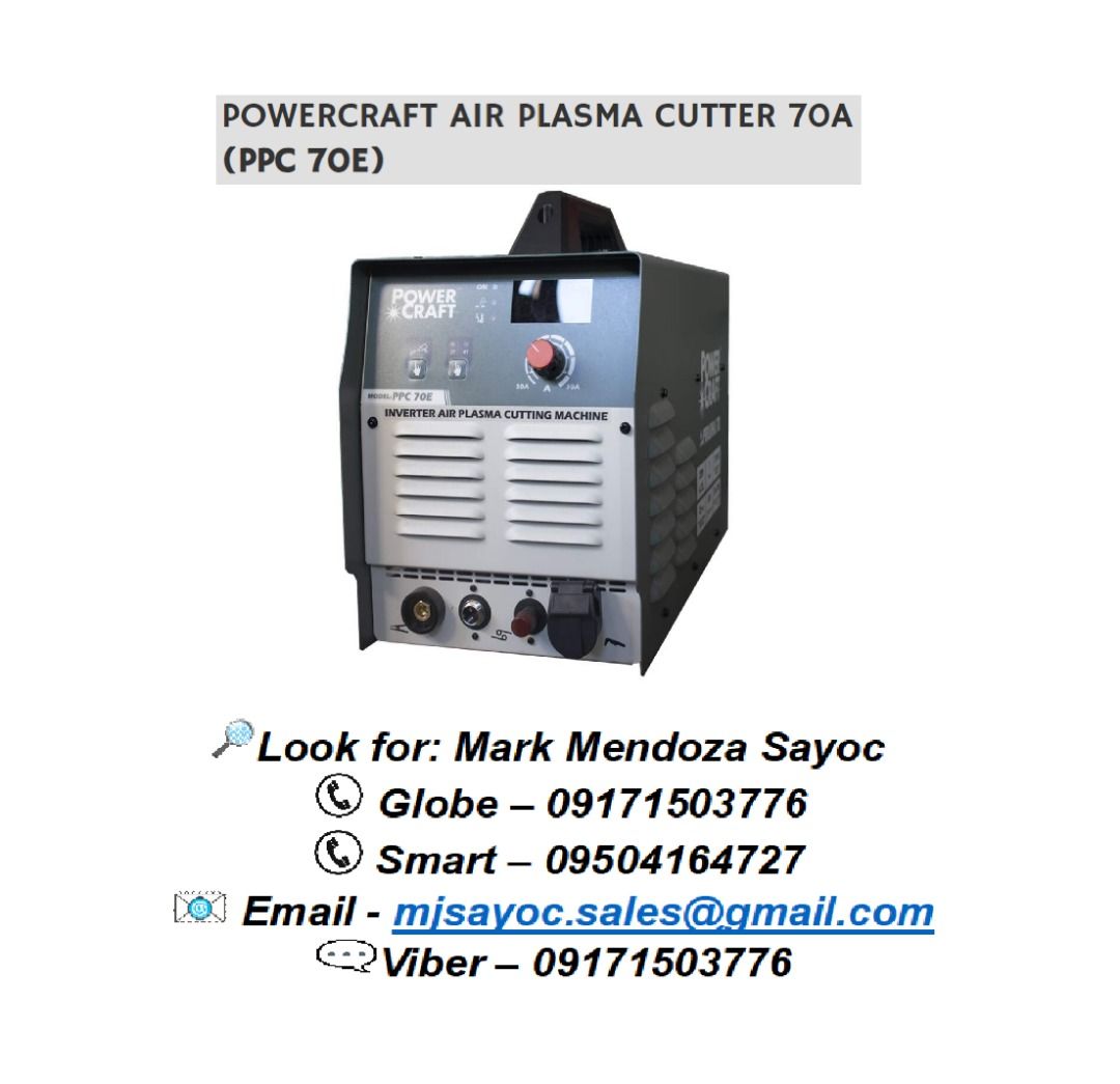 POWERCRAFT AIR PLASMA CUTTER 70A (PPC 70E), Commercial & Industrial ...