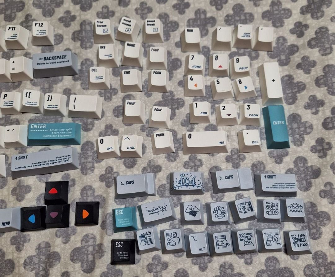 Programmer Keycaps (128 keys) (PBT Material, Cherry Profile), Computers ...