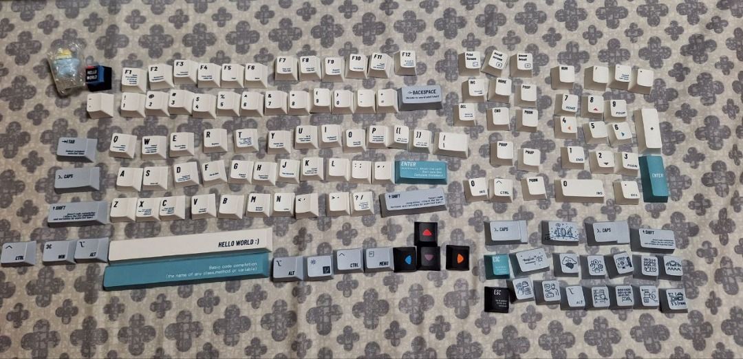Programmer Keycaps (128 keys) (PBT Material, Cherry Profile), Computers ...