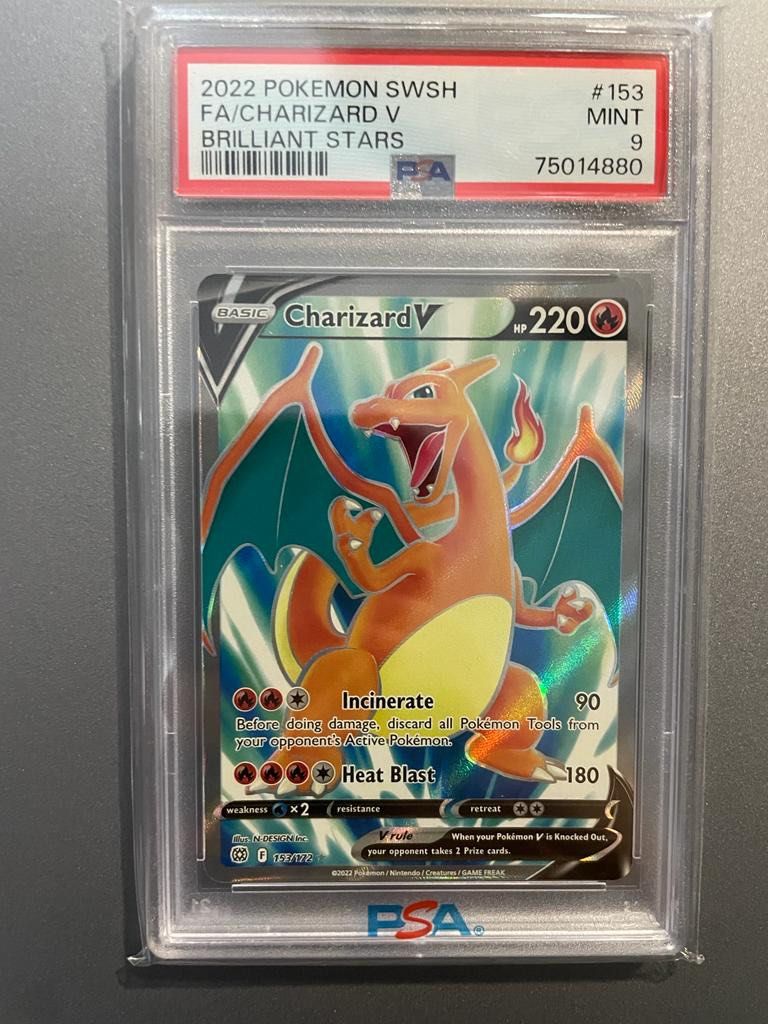 PSA9 Charizard v full art (Brilliant Star), Hobbies & Toys, Toys ...