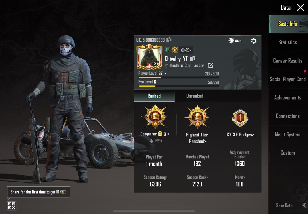 Pubg Account Conqueror , Video Gaming, Gaming Accessories, Game Gift ...