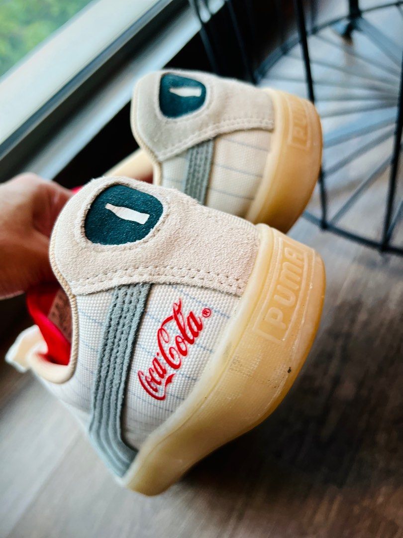 PUMA Coca-Cola x Suede 'Slate Pinstripes' Sneakers, Men's Fashion ...