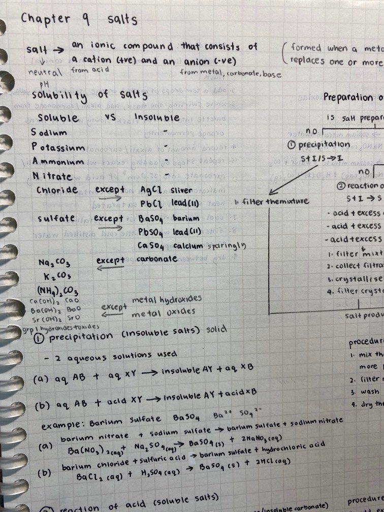 pure chemistry o level sec 3 cambridge notes raffles girl school rgs ...