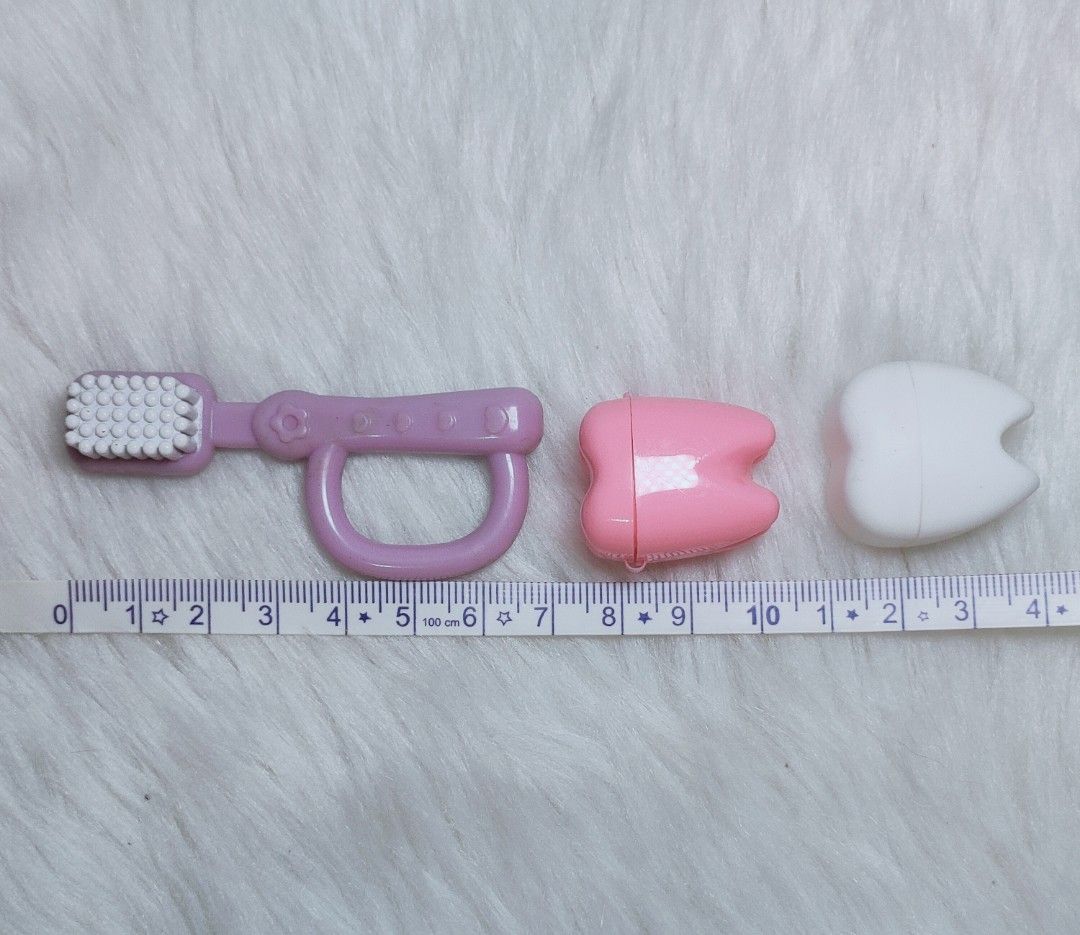 Realistic Collectible Miniature Toothbrush and Tooth Set, Hobbies ...