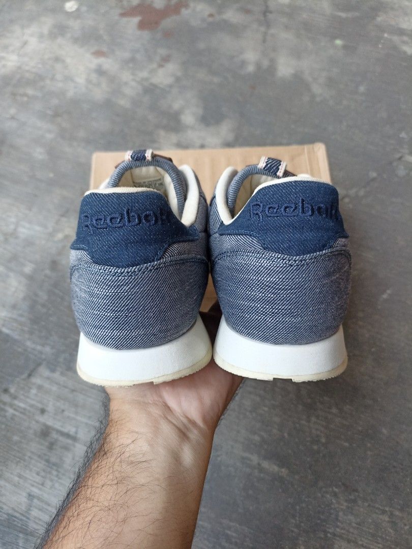 REEBOK CLASSIC LEATHER DENIM (ORIGINAL RESMI PT. MAP), Fesyen Pria ...