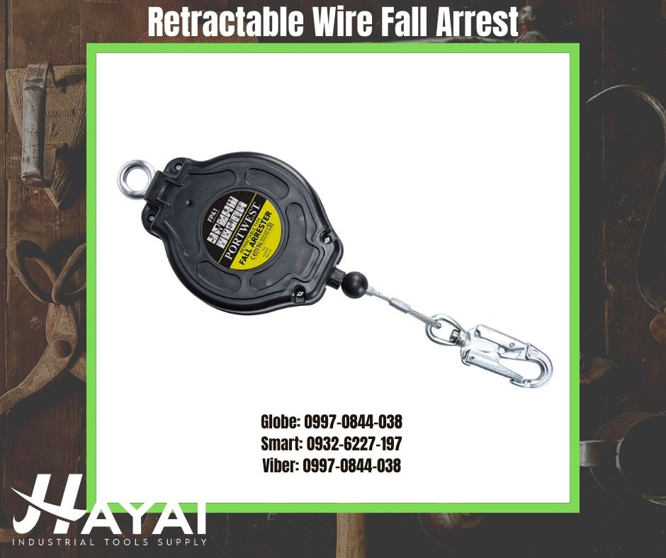 Retractable Wire Rope Fall Arrest, Commercial & Industrial, Industrial ...