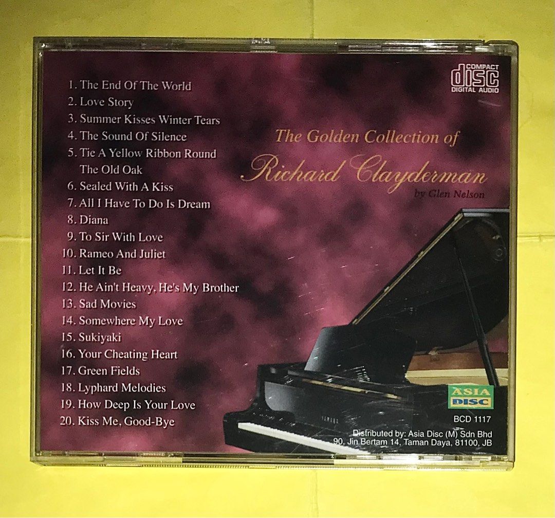 RICHARD CLAYDERMAN - THE GOLDEN COLLECTION VOL 2 CD, Hobbies & Toys ...
