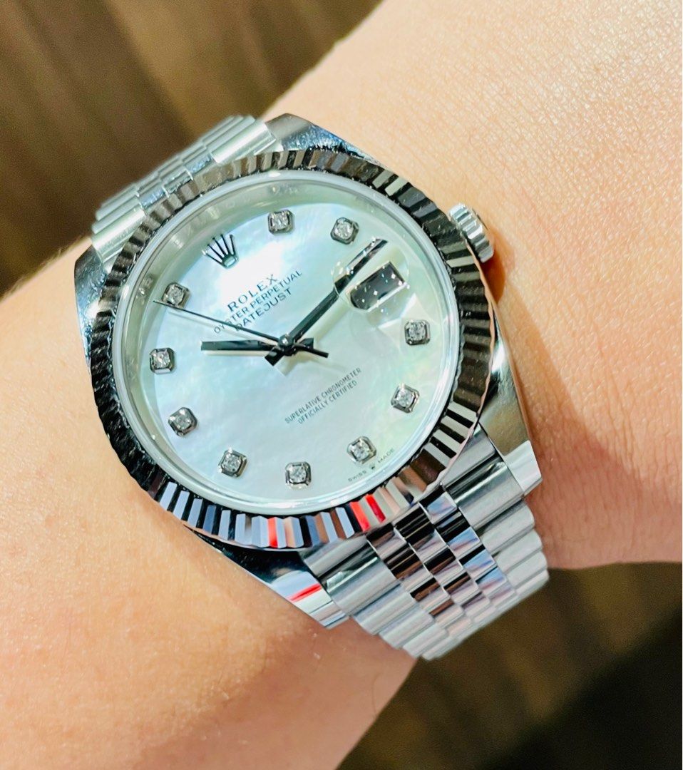 Rolex Datejust 126334 mother of pearl 41mm RARE , Luxury, Watches on ...