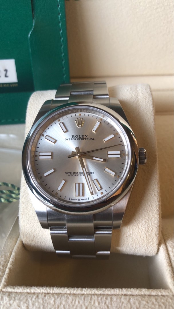 Rolex OP 41 Silver Dial, Luxury, Watches on Carousell