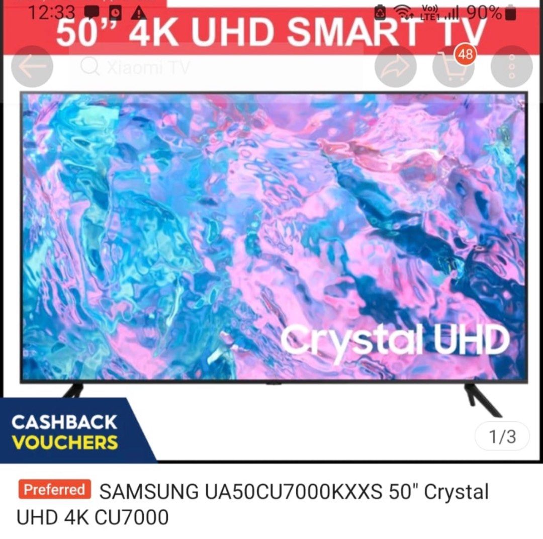 SAMSUNG 50 inch TV UHD 4K, TV & Home Appliances, TV & Entertainment, TV ...