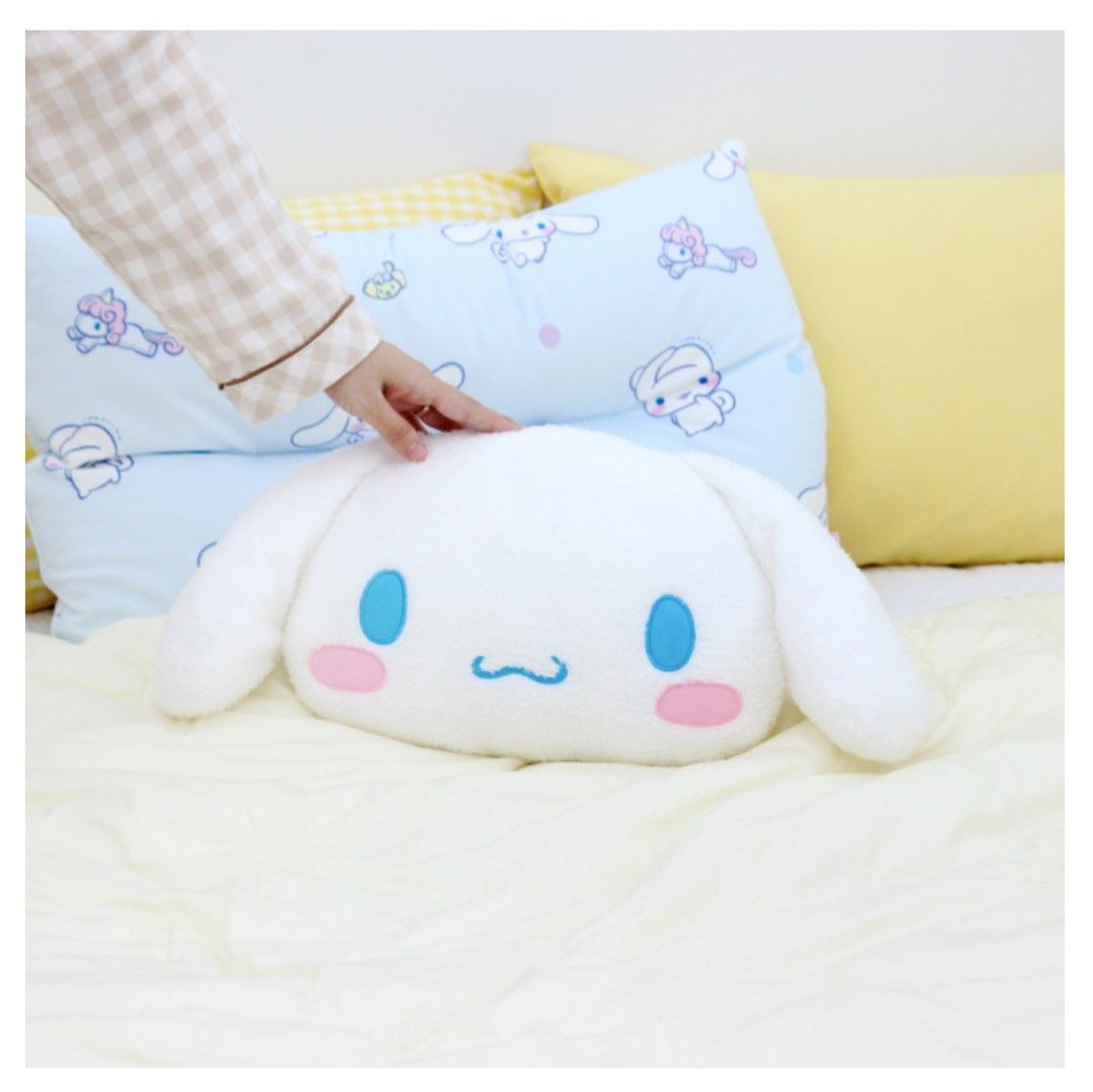 Sanrio Flat Fur Face Cushion, Hobbies & Toys, Toys & Games on Carousell