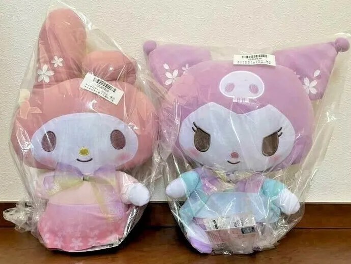 Sanrio Kuromi My Melody Plush Sakura Spring Cherry Blossoms set ...