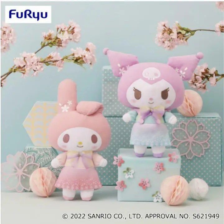 Sanrio Kuromi My Melody Plush Sakura Spring Cherry Blossoms set ...