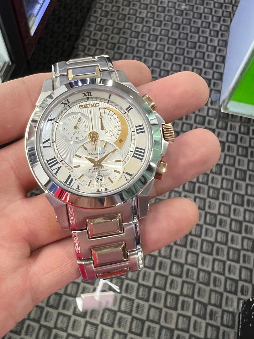 SEIKO PREMIER ROMAN KINITEC CHRONOGRAPH SNL042P1, Men's Fashion ...
