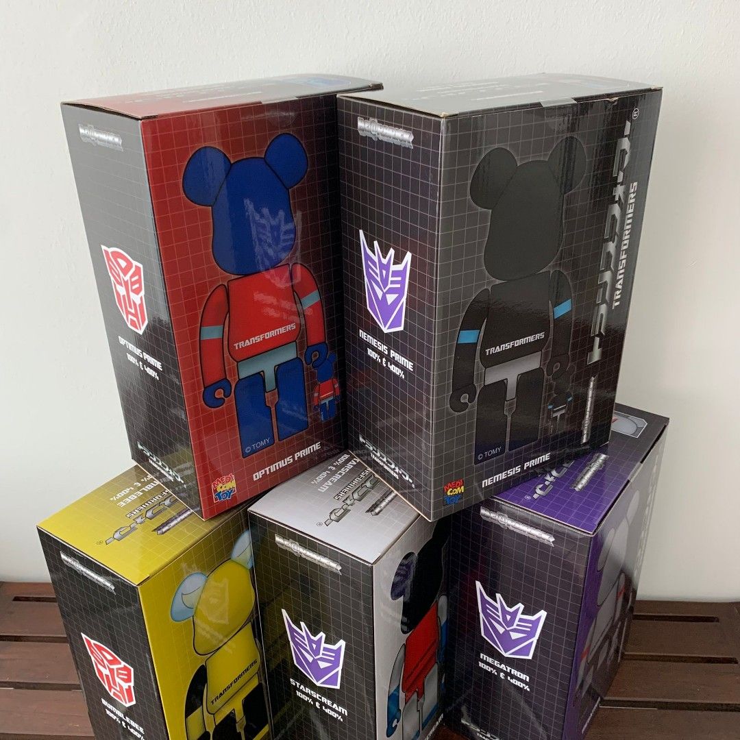 Set of 5 - 400% & 100% Bearbrick transformer, Hobbies & Toys, Toys ...