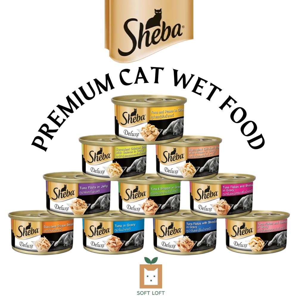 [SG SELLER] [Bundle of 24cans] Sheba Cat Canned Wet Food Premium Cat Food Tuna Chicken Canned ...