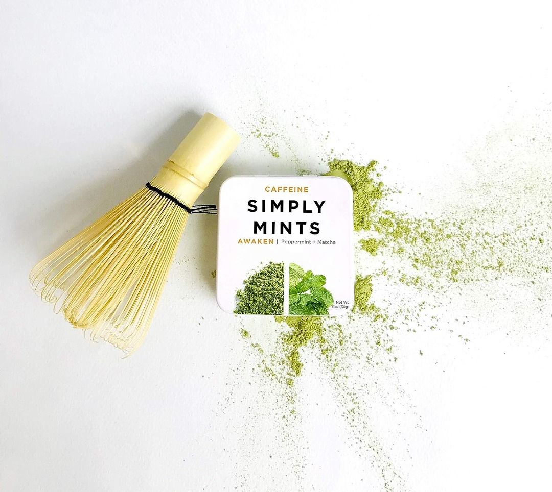 Simply Mints Breath Mints- Awaken (Caffeine + Peppermint + Matcha) 30g ...