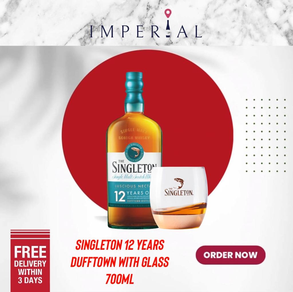 Singleton 12 Years with Glass - 700ML, Food & Drinks, Alcoholic ...