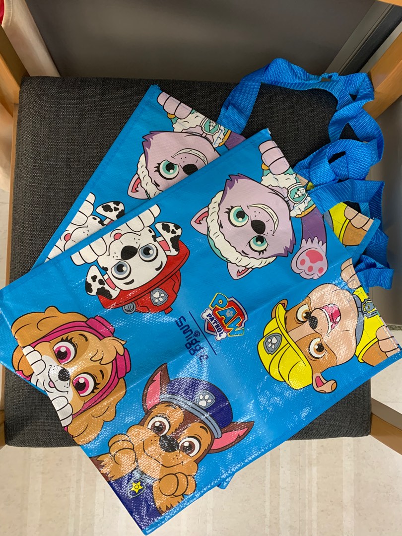 ORIGINAL Smiggle Paw Patrol Reusable Bag - small, Furniture & Home ...