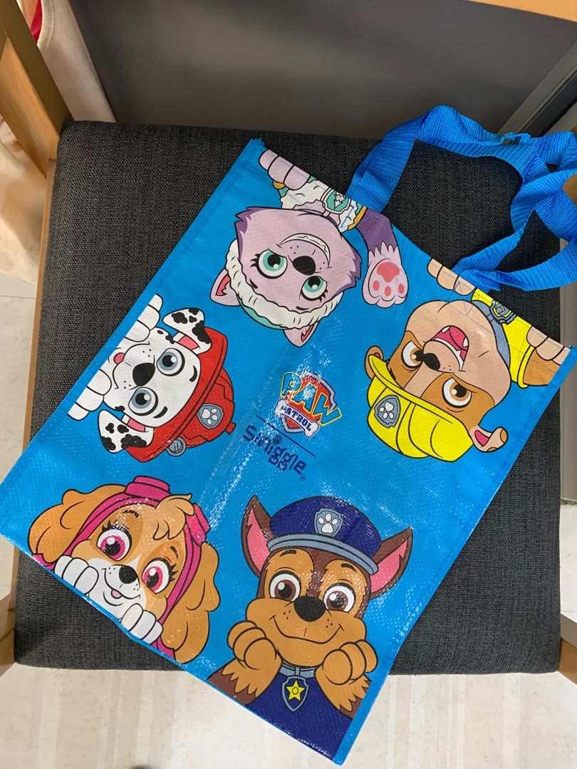 ORIGINAL Smiggle Paw Patrol Reusable Bag - small, Furniture & Home ...