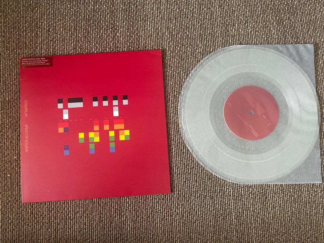 Speed of Sound - ColdPlay Collector's Rare transparent 10 inch Record ...