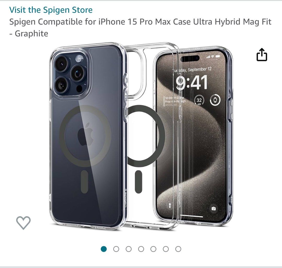 Spigen Ultra Hybrid Mag Fit Iphone 15 Pro Max (Graphite), Mobile Phones ...