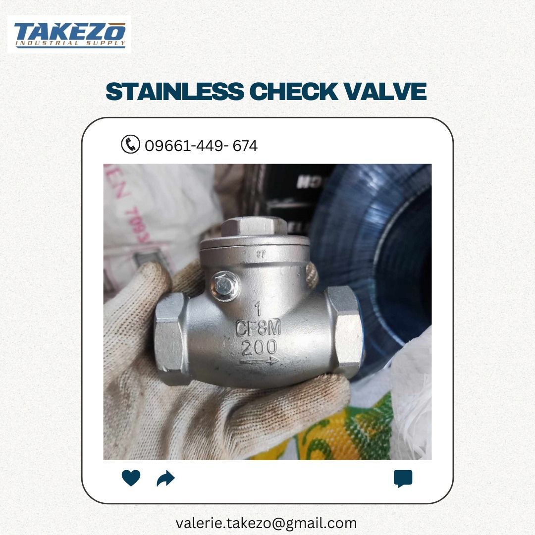 STAINLESS CHECK VALVE, Commercial & Industrial, Industrial Equipment on Carousell