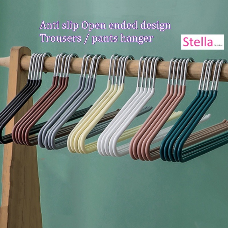Stella Fashion Anti Slip Z Shaped Stainless Steel Pant Hanger Open ...