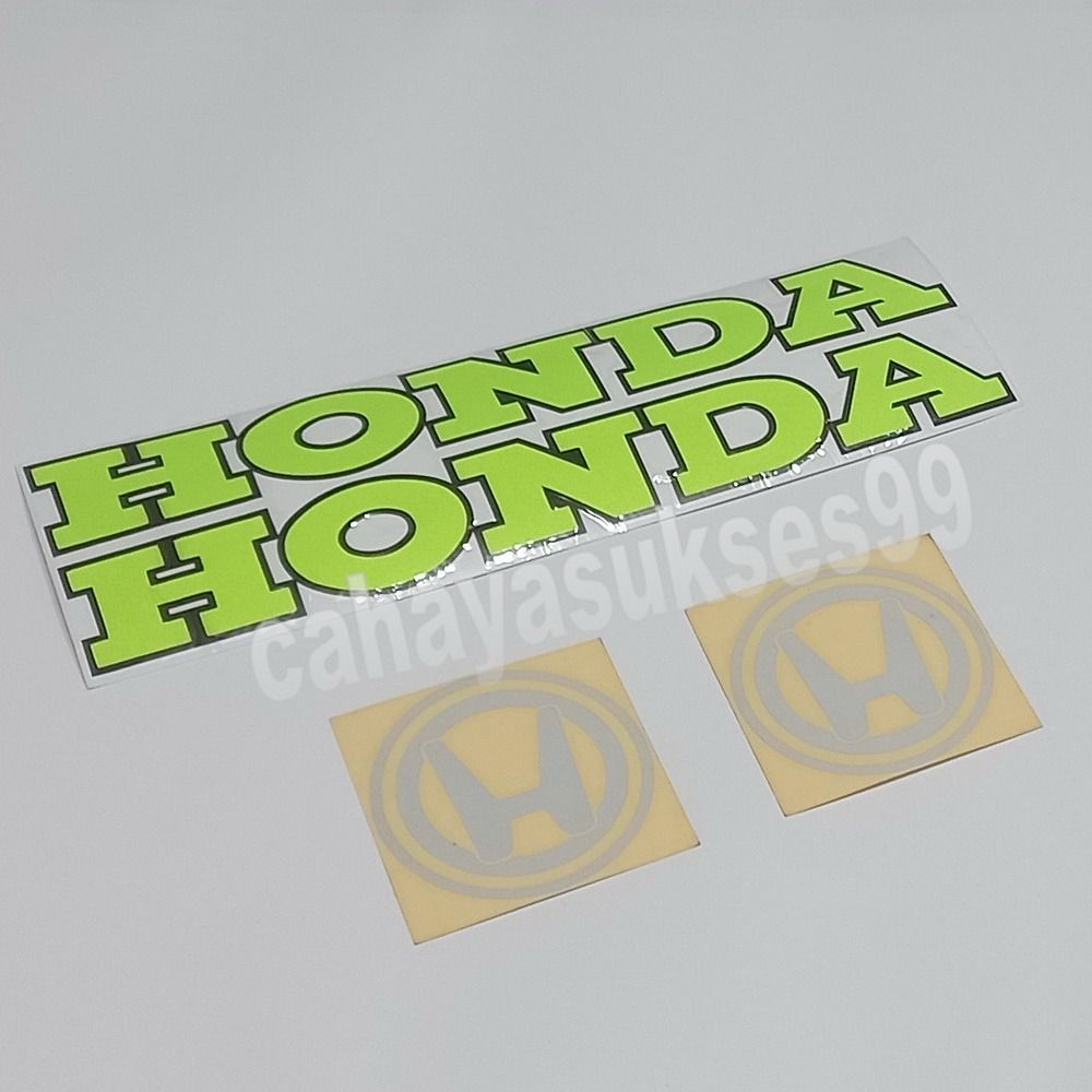 Sticker Cutting HONDA Hijau Stabilo 30cm Size Besar Stiker Body Motor ...