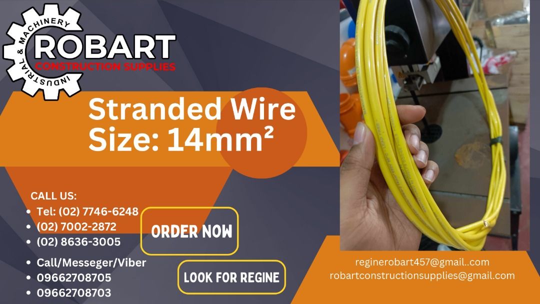 Stranded Wire Size: 14mm², Commercial & Industrial, Construction Tools ...