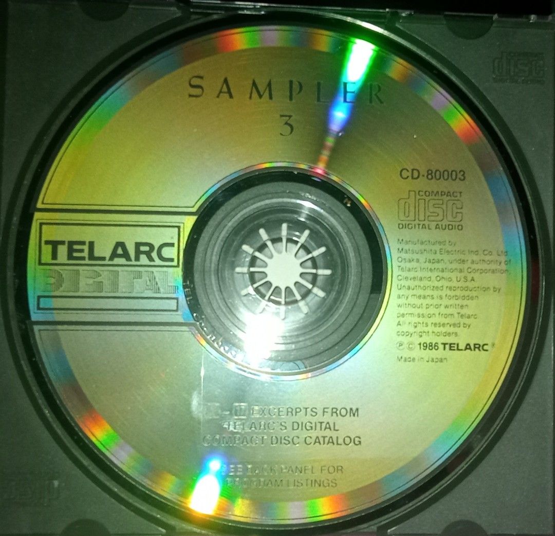 Telarc CD Sampler 3 (1986) Made in JAPAN, Hobbies & Toys, Music & Media ...