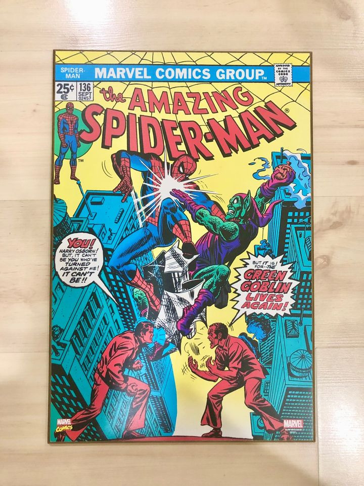 The Amazing Spider-Man #136 Wall Poster with wooden frame, Furniture ...