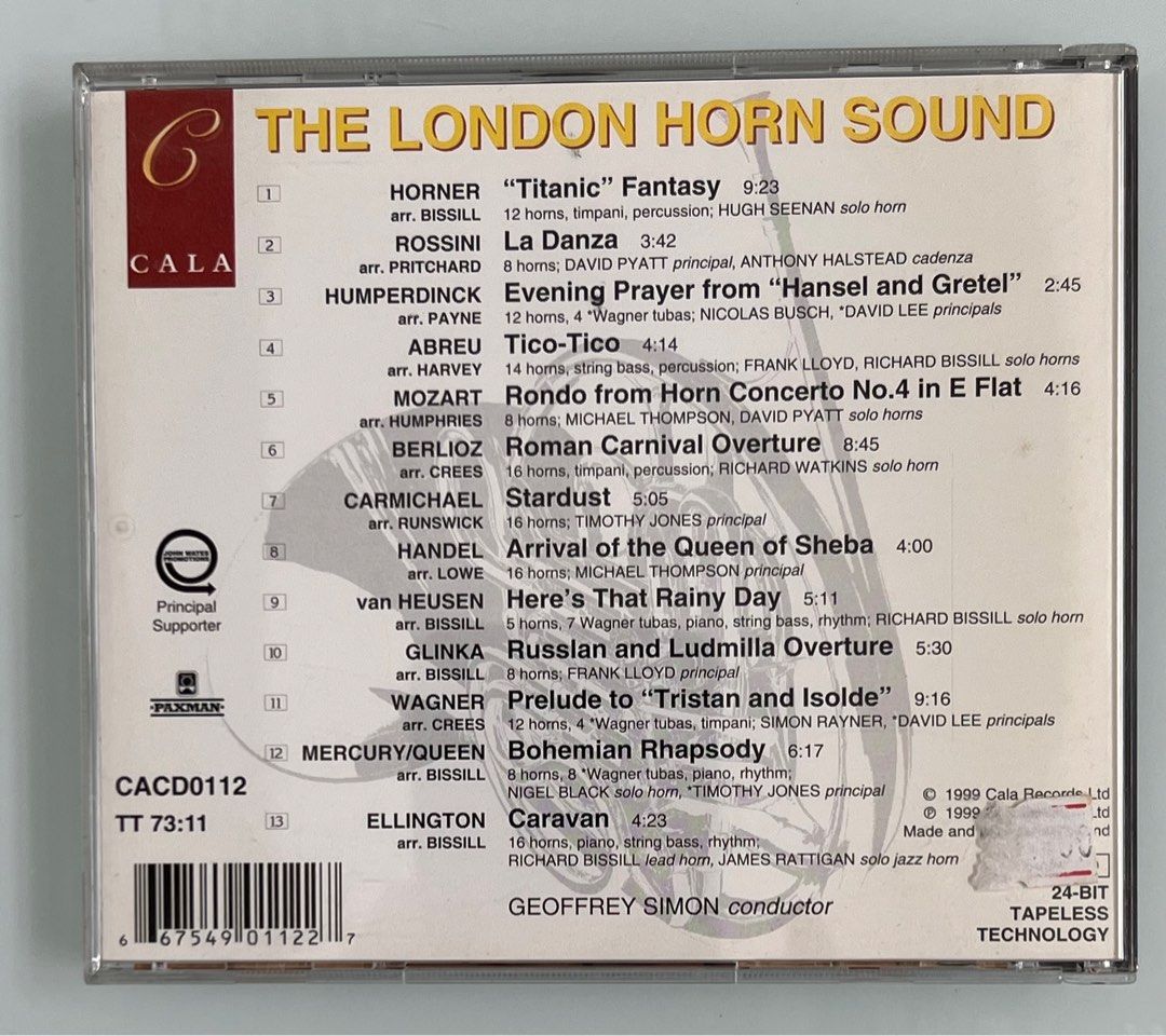 The London Horn Sound - Geoffrey Simon conductor, Hobbies & Toys, Music ...