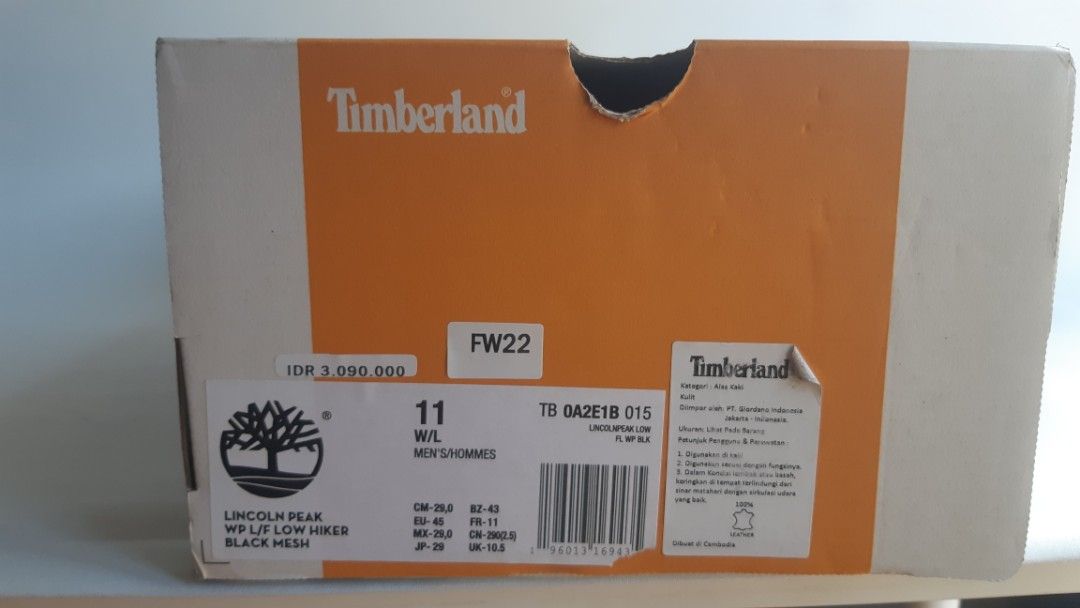 TIMBERLAND LINCOLN PEAK TIMBER DRY, Fesyen Pria, Sepatu , Sneakers di ...