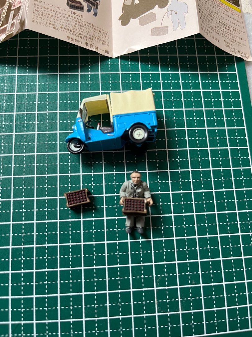 Time Slip Glico Miniature Figure Car Daihatsu Midget DKA Kaiyodo Japan ...