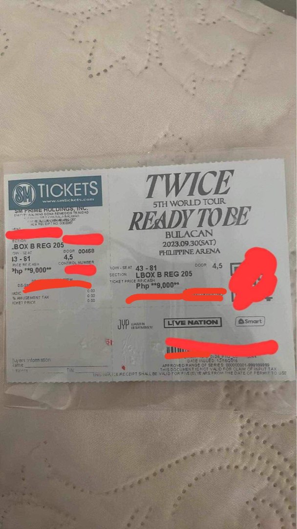 TWICE Ready To Be Ticket Day 1 LBB, Tickets & Vouchers, Event Tickets ...