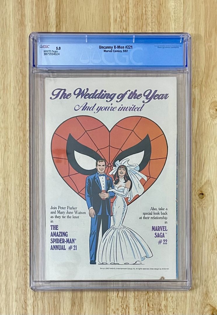 Uncanny X-Men #221 (1987) CGC 5.0 White Pages MARK JEWELERS VARIANT. 1ST Appearance of Mr ...