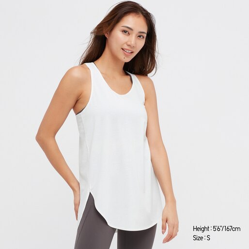 Uniqlo AIRism Racer Back, Women's Fashion, Tops, Sleeveless on Carousell