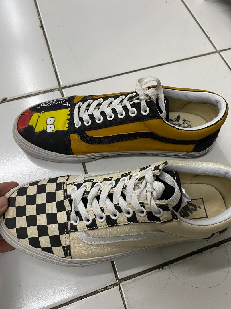 Vans Customized to Bart Simpsons, Men's Fashion, Footwear, Sneakers on ...