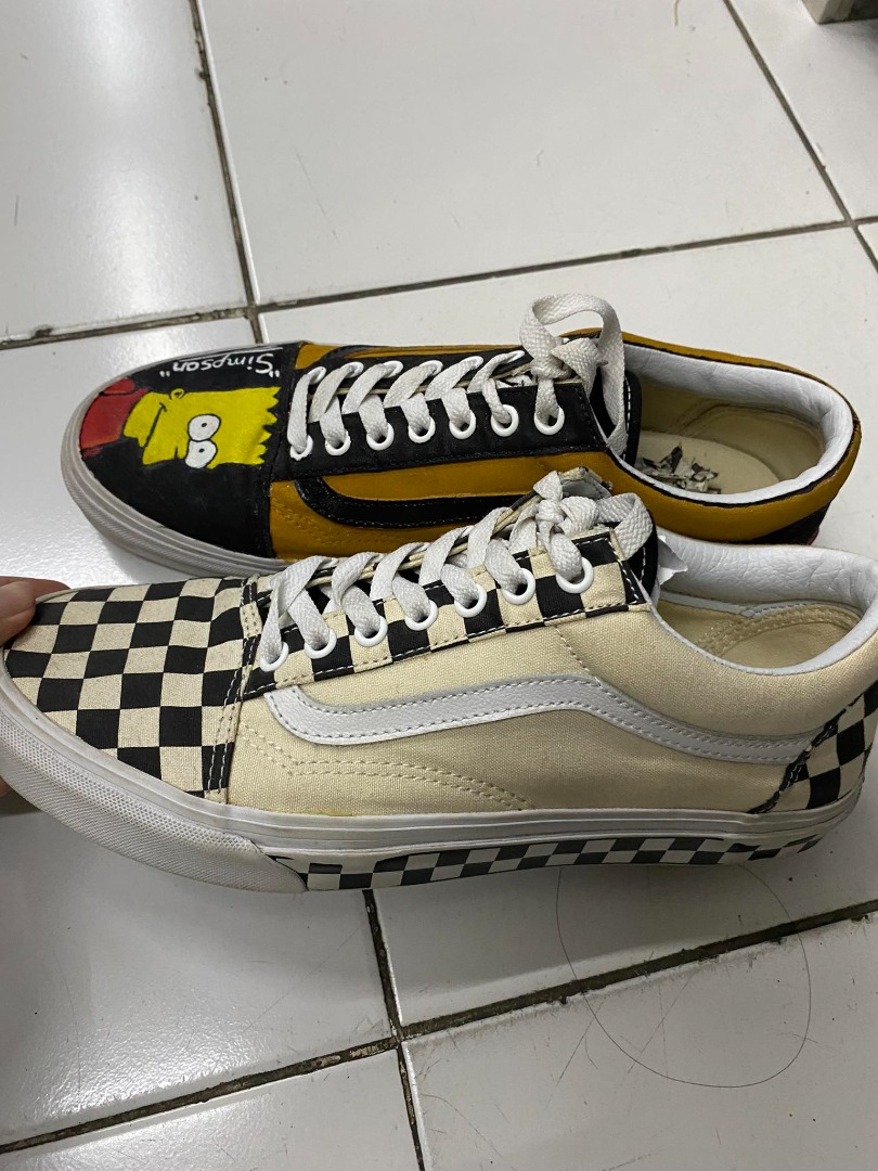 Vans Customized to Bart Simpsons, Men's Fashion, Footwear, Sneakers on ...