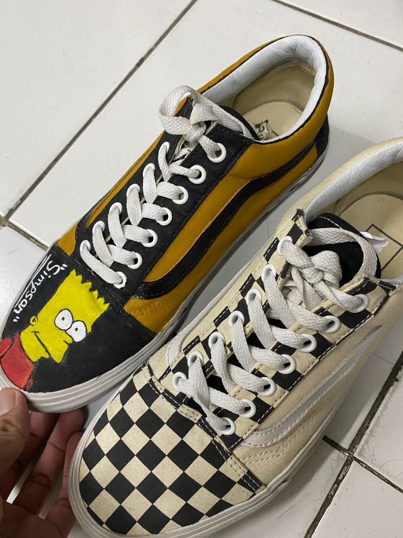 Vans Customized to Bart Simpsons, Men's Fashion, Footwear, Sneakers on ...