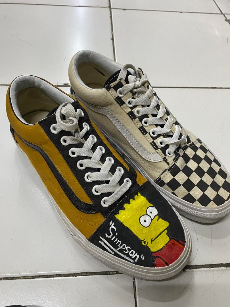 Vans Customized to Bart Simpsons, Men's Fashion, Footwear, Sneakers on ...