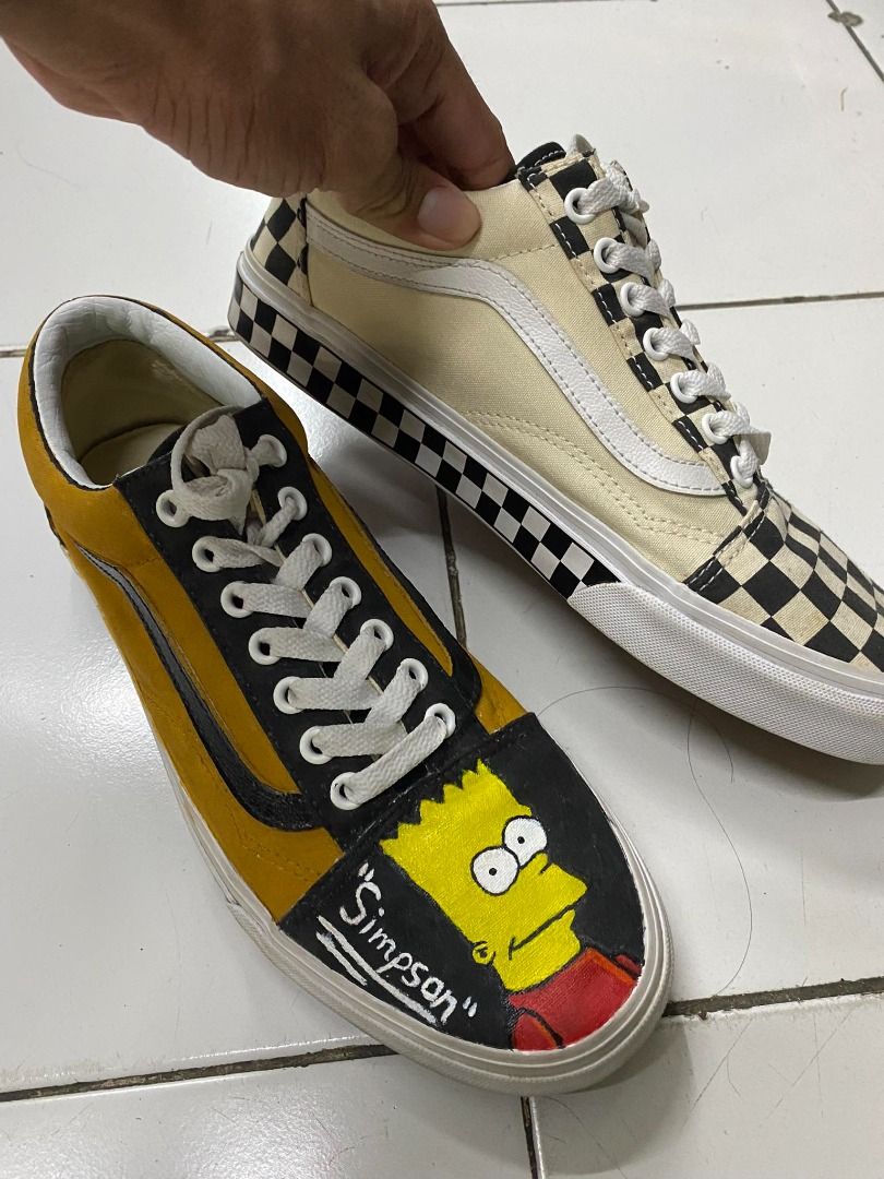 Vans Customized to Bart Simpsons, Men's Fashion, Footwear, Sneakers on ...