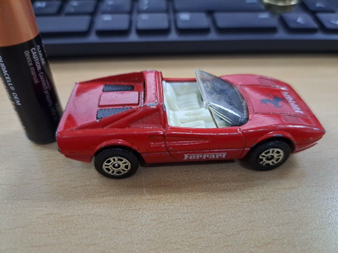 Vintage Corgi Ferrari 308 GTS Red Die Cast Toy Car Vehicle Made in Gt ...