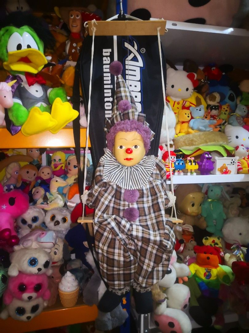 VINTAGE FUNNY CLOWN DOLL SWINGING MARIONETTE PUPPET STRING, Hobbies ...