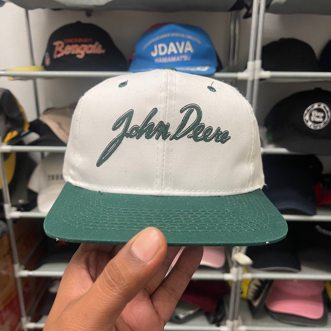 Vintage John deere script hat, Men's Fashion, Watches & Accessories ...