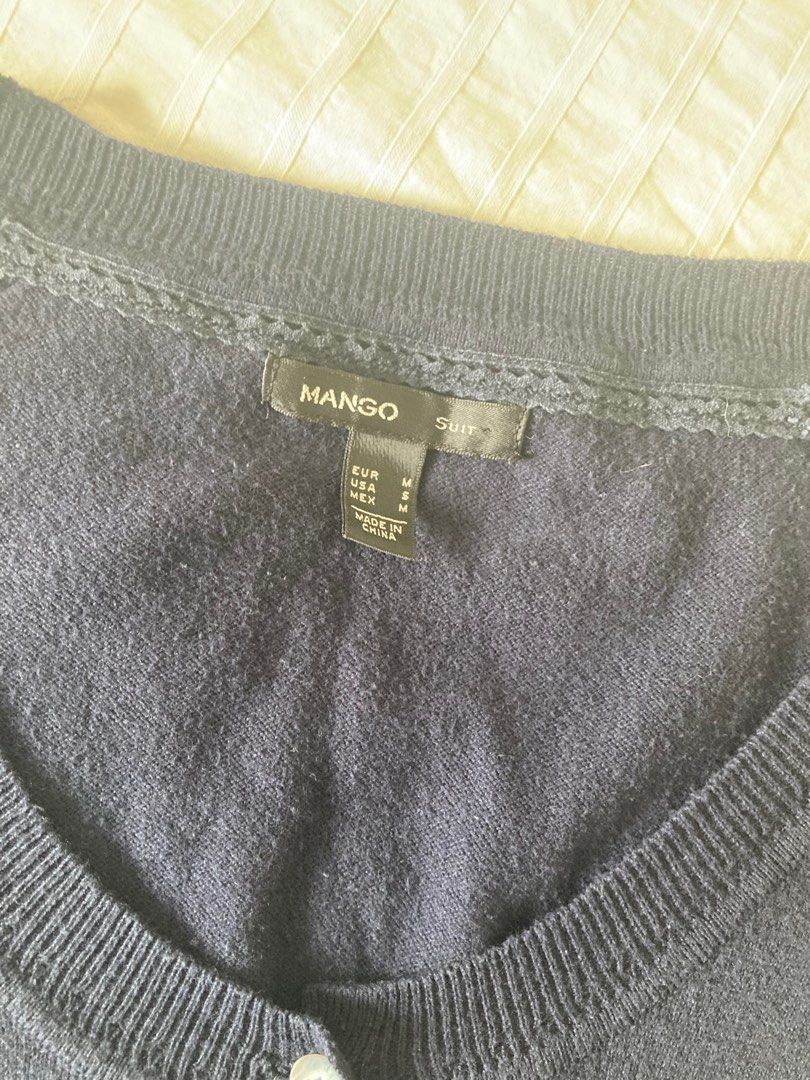 Vintage Mango Navy Top, Women's Fashion, Tops, Other Tops on Carousell